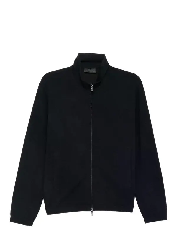 Emporio Armani Geometric-embossed Jacket - Blue