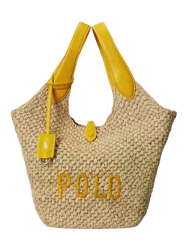 Polo Ralph Lauren Embroidered Bucket Bag - Neutrals