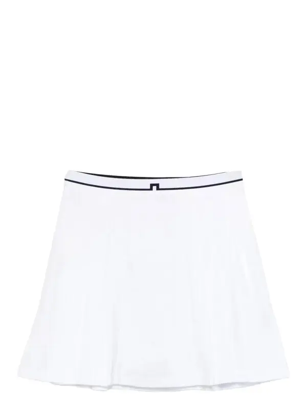 J. Lindeberg Pleated Trim Short Skirt - White