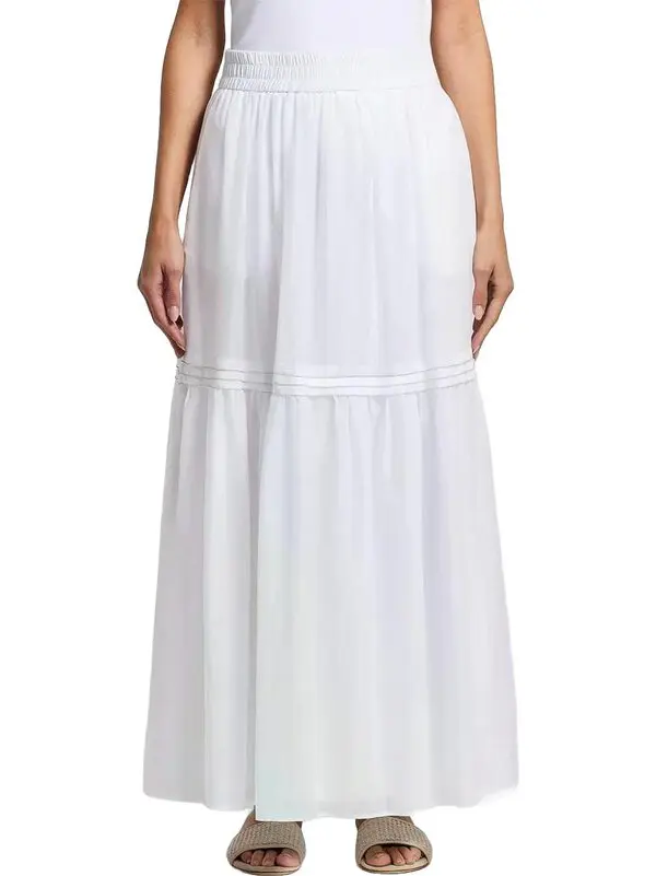 Peserico Voilde Midi Skirt - White