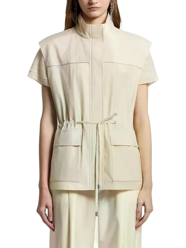 Peserico Zip-up Gilet - Neutrals
