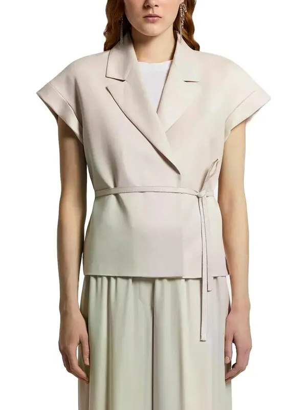 Peserico Belted Blazer - Neutrals
