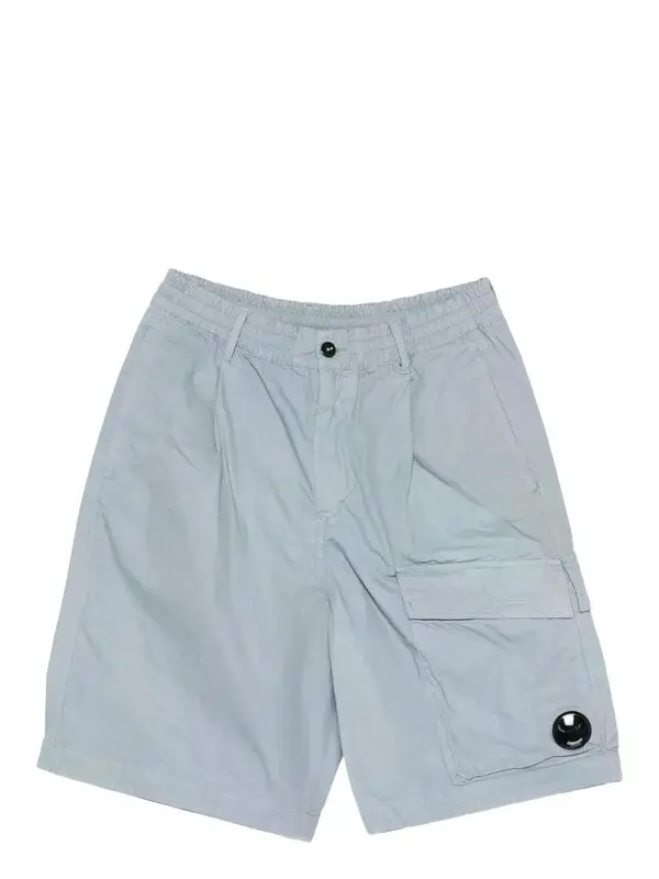 C.P. COMPANY Micro-reps Cotton Cargo Shorts - Blue