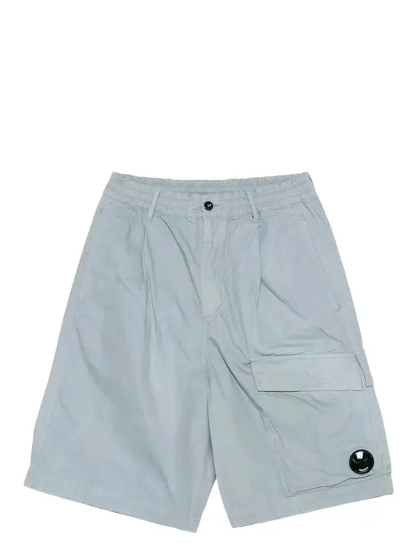 C.P. COMPANY Micro-reps Cotton Cargo Shorts - Blue