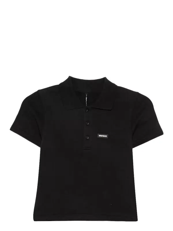 WRSTBHVR Aurelia Buttoned Polo Shirt - Black