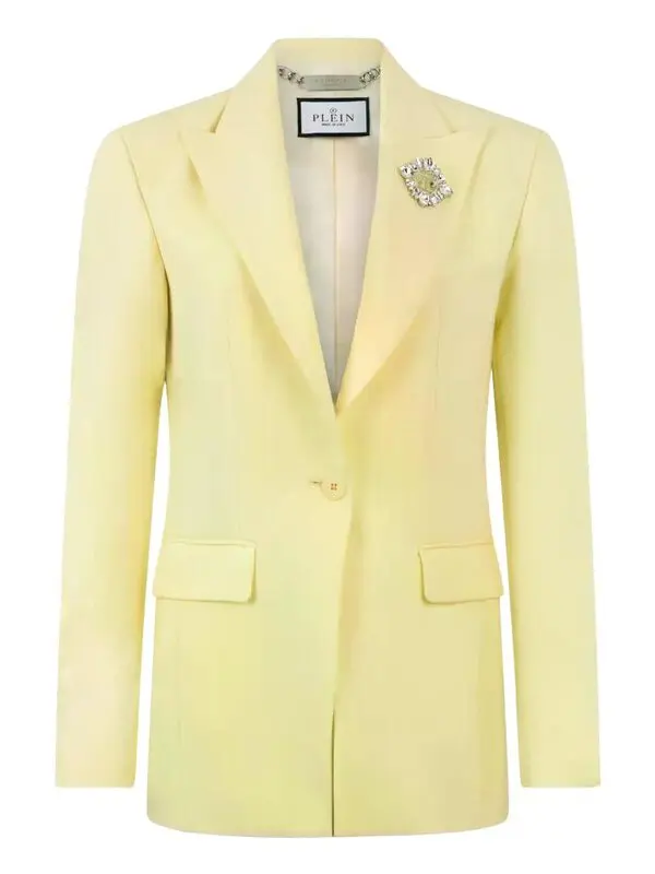 Philipp Plein Brooch-detail Blazer - Yellow