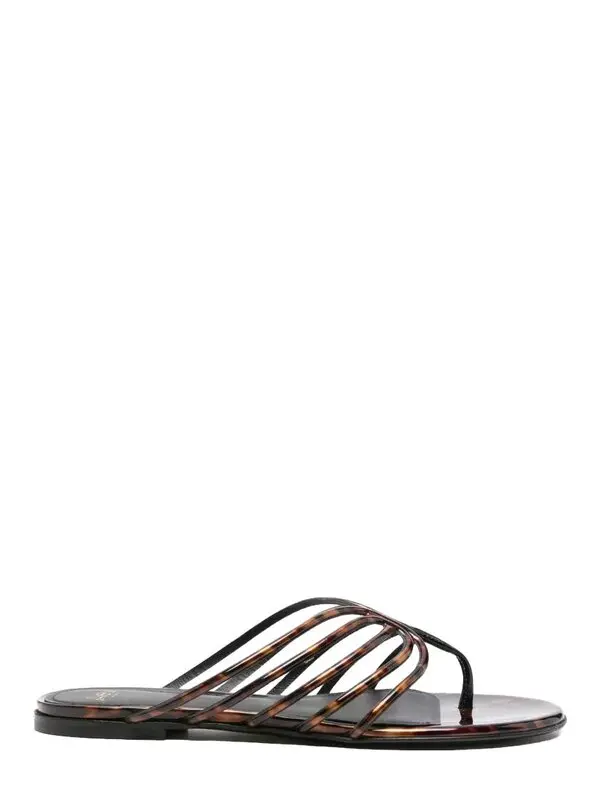 ALEVI MILANO Printed Flat Sandals - Brown
