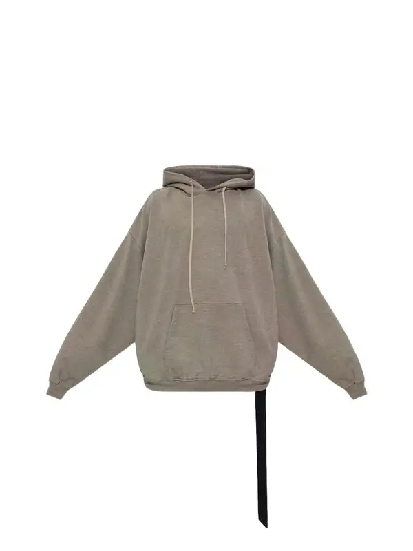 Rick Owens Hun Drawstring Hoodie - Grey