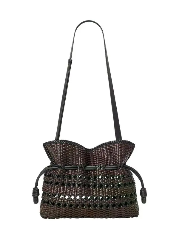 Loewe Medium Flamenco Woven Clutch - Brown