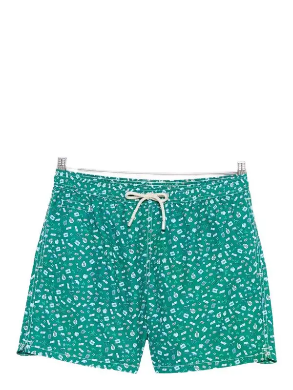 MC2 SAINT BARTH Printed Swim Shorts - Green
