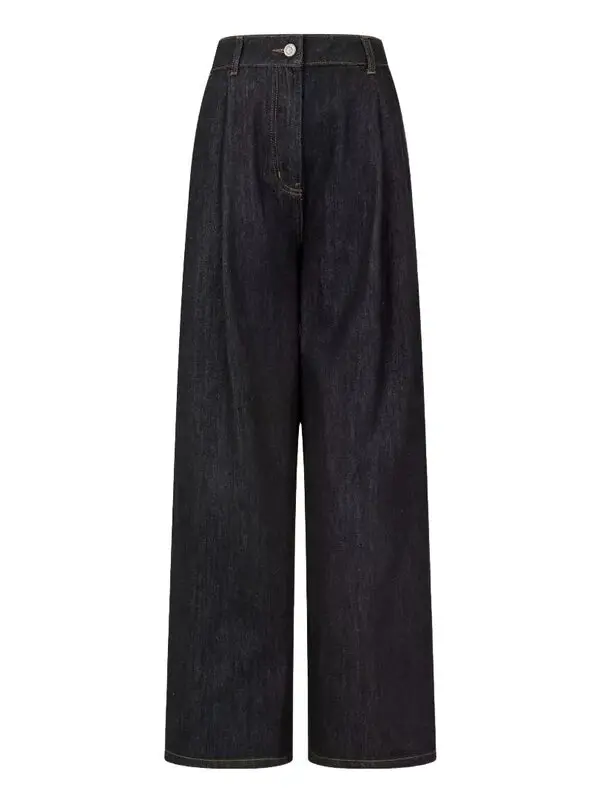 STUDIO TOMBOY Tuck Denim Trousers - Black
