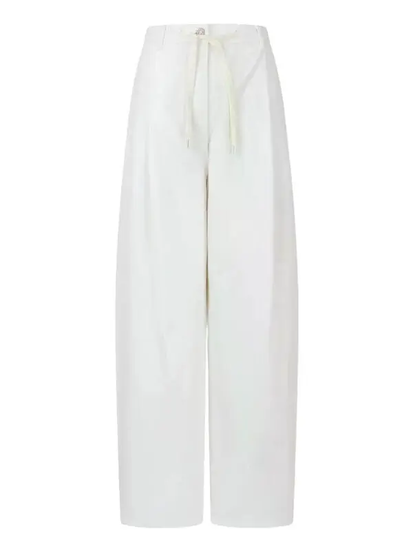 STUDIO TOMBOY Drawstring Denim Trousers - White