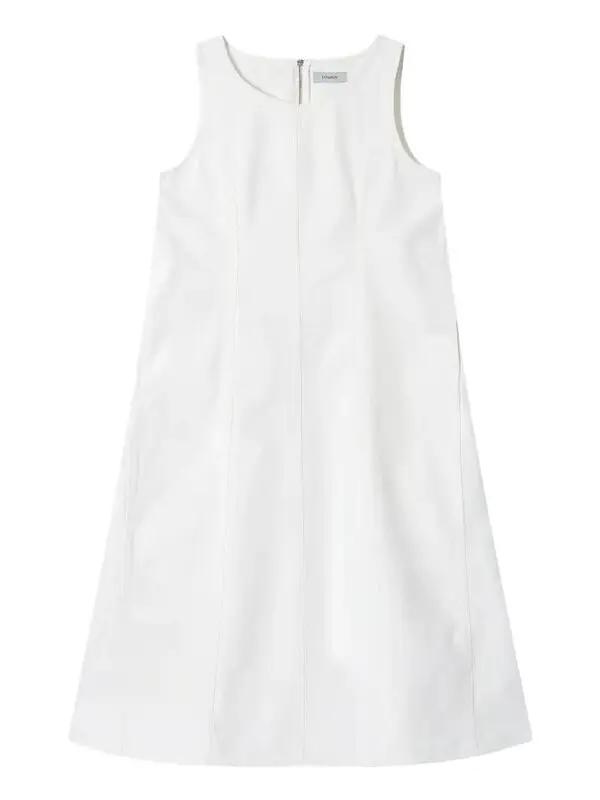 STUDIO TOMBOY Sleeveless Denim Mini Dress - White