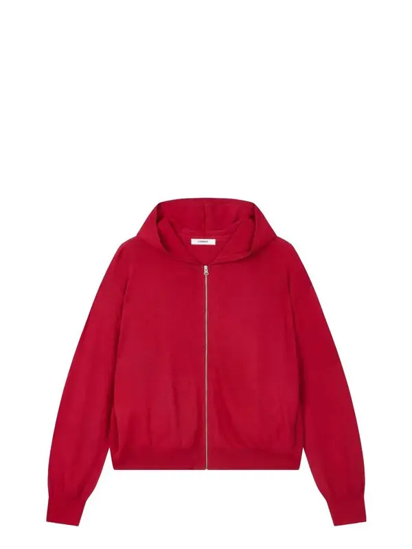 STUDIO TOMBOY Hooded Long Sleeve Top - Red