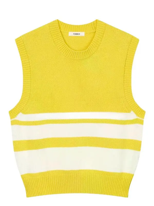 STUDIO TOMBOY Striped Vest - Yellow
