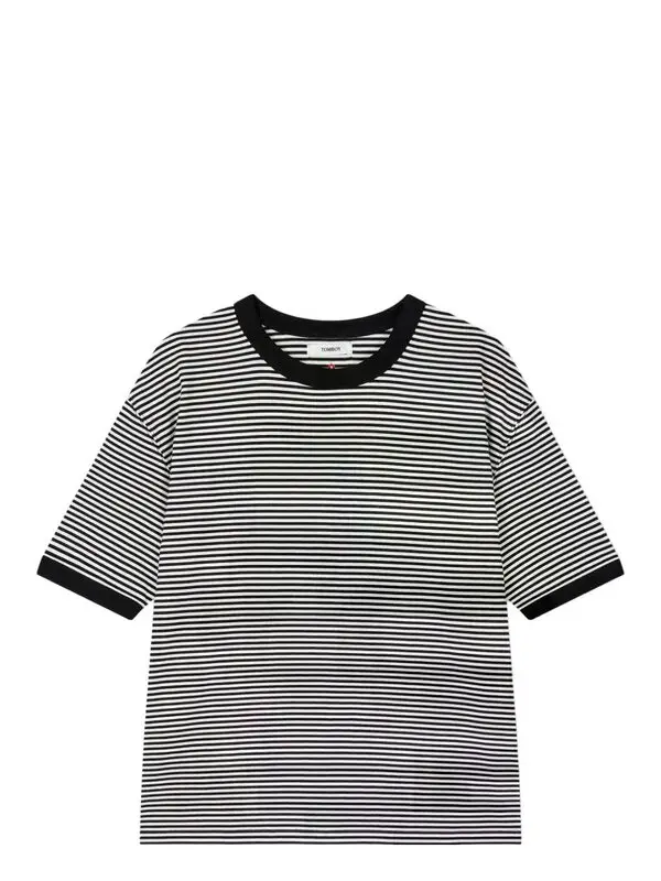 STUDIO TOMBOY Striped Short Sleeve T-shirt - White