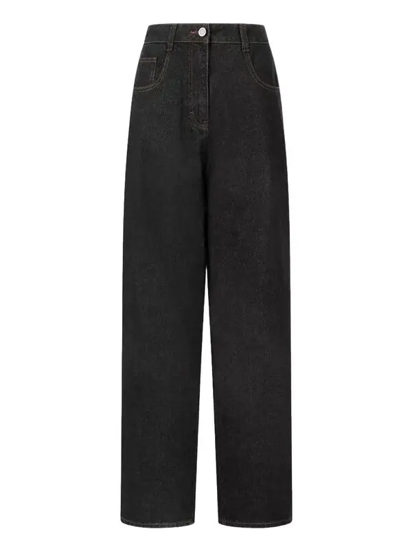 STUDIO TOMBOY Straight Denim Trousers - Black