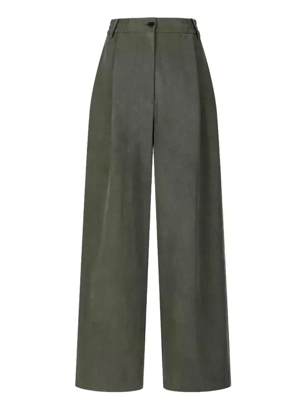 STUDIO TOMBOY Relaxed Wide Leg Trousers - Green