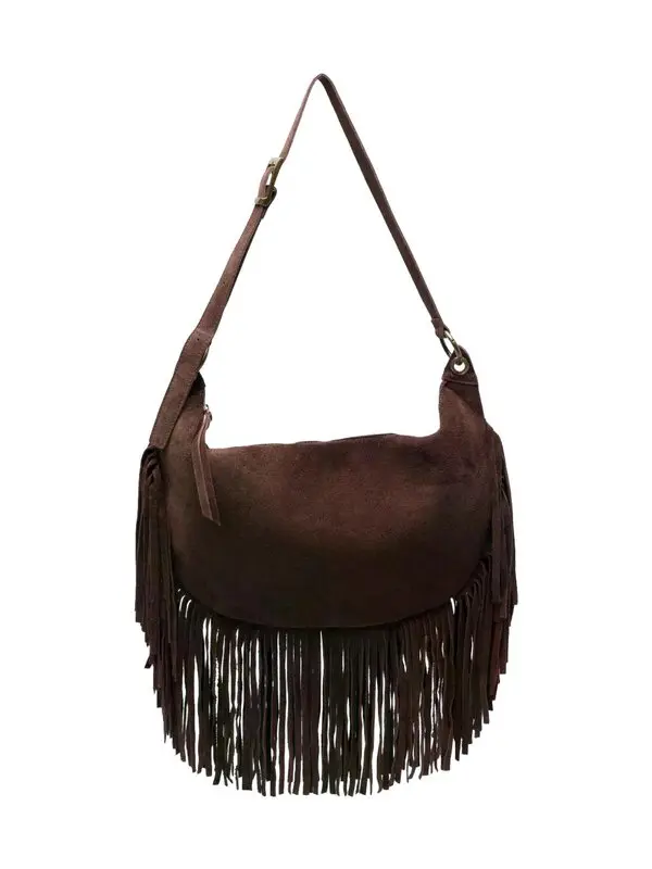 VICOLO Fringe Shoulder Bag - Brown