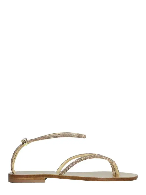 EDDI CUOMO Crystal-embellished Ankle-strap Sandals - Gold