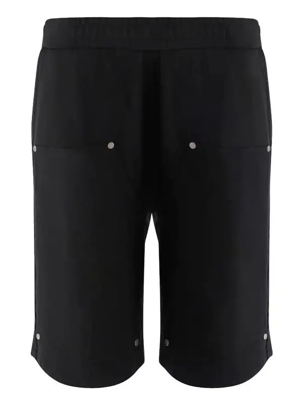 44 LABEL GROUP Casual Studded-pocket Cotton Shorts - Black