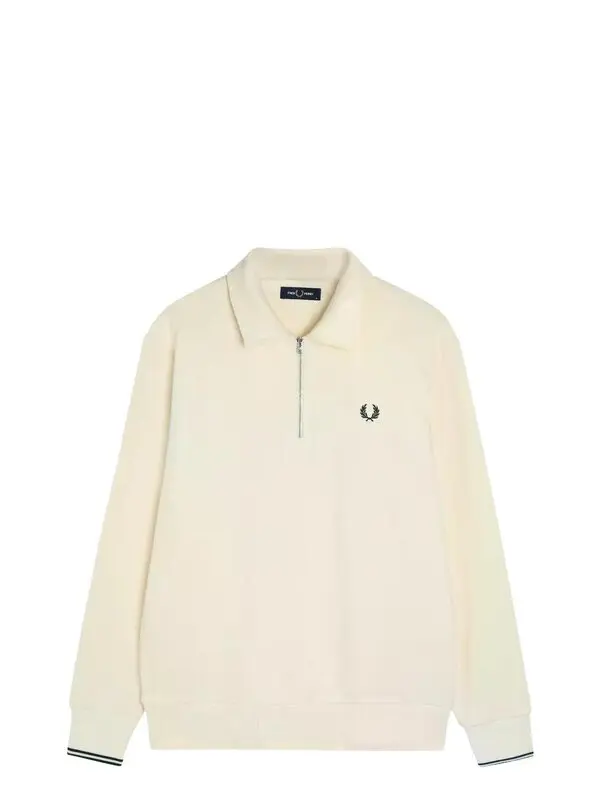 Fred Perry Long-sleeve Half-zip Sweatshirt - Neutrals