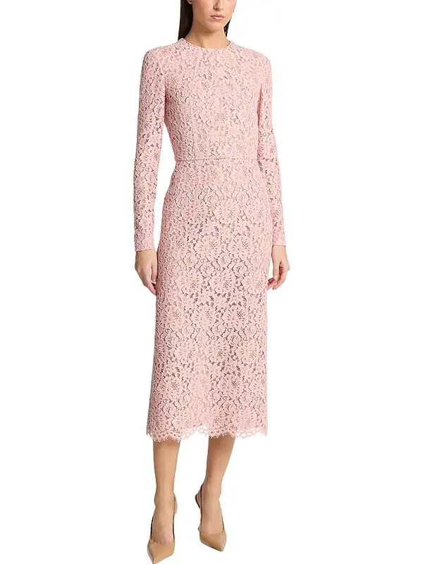 Michael Kors Floral Lace Sheath Dress - Quartz