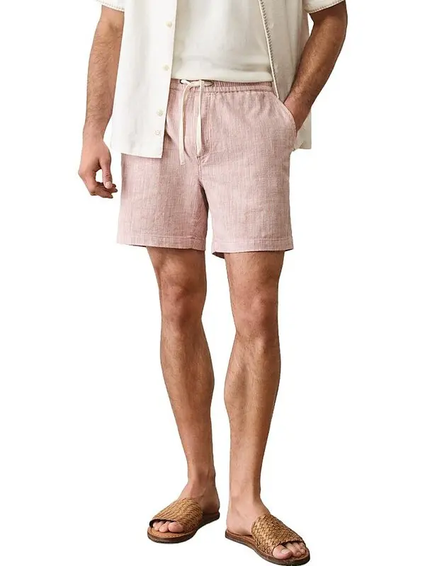 Marine Layer Saturday 6.5" Beach Shorts - Withered Rose Stripe