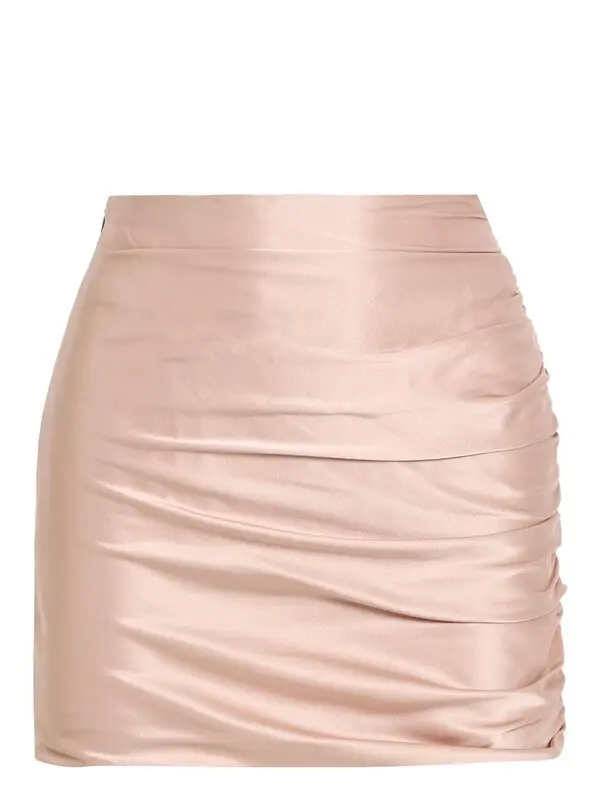 THE SEI Silk-satin Mini Skirt - Blush