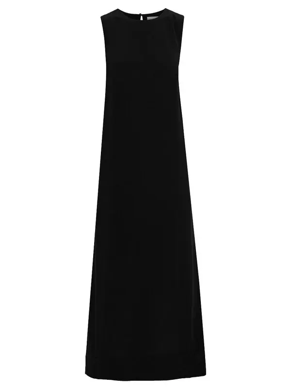 Matteau Shift Silk-crepe Maxi Dress - Black