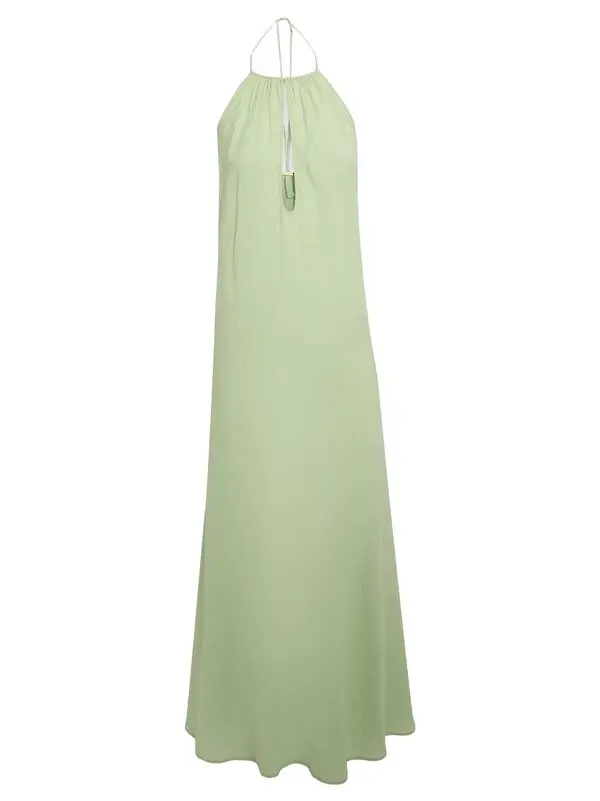 Cult Gaia Orla Cutout Crepe Halterneck Maxi Dress - Light Green