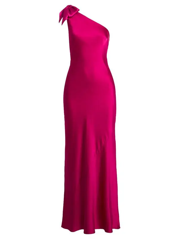 Cult Gaia Kamila One-shoulder Maxi Dress - Fuchsia