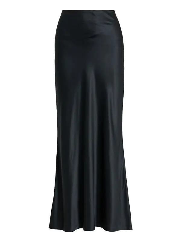 THE SEI Silk-satin Maxi Skirt - Midnight Blue