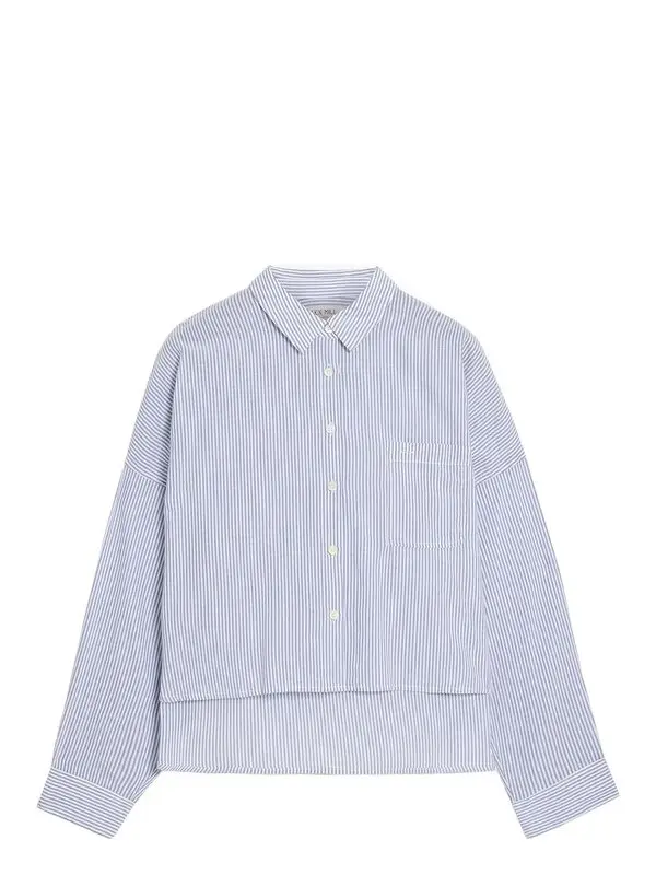 ALEX MILL Striped Cotton-voile Shirt - Blue