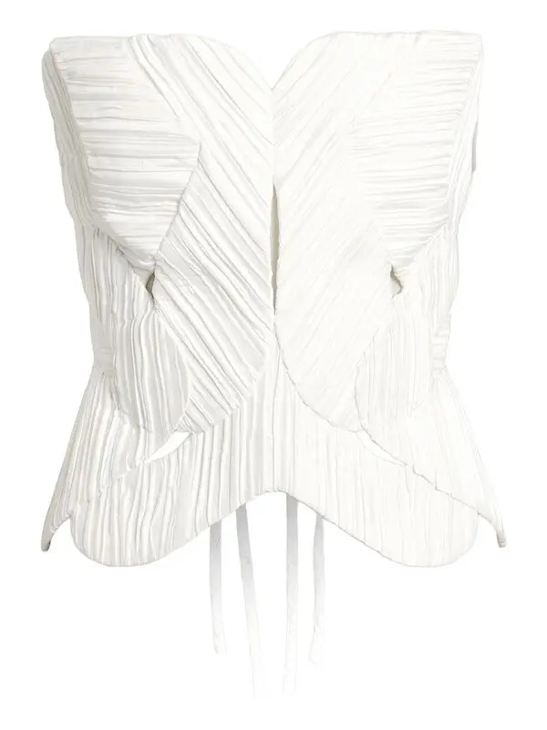 Cult Gaia Gami Strapless Bustier Top - Off-white