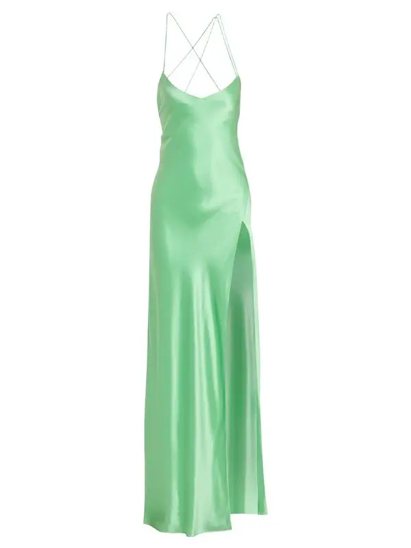 THE SEI Silk-satin Gown - Mint
