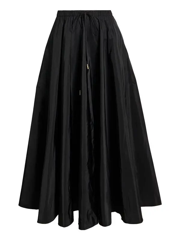 Cult Gaia Rosalee Taffeta Midi Skirt - Black