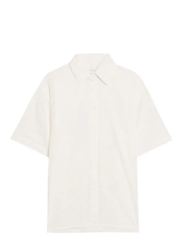 Matteau Embroidered Cotton Shirt - White
