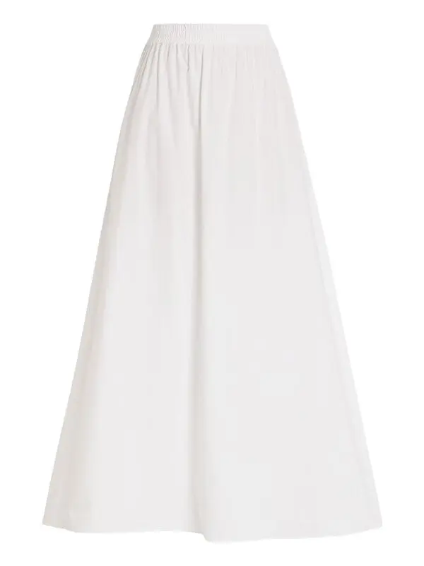 Matteau Cotton-poplin Midi Skirt - White