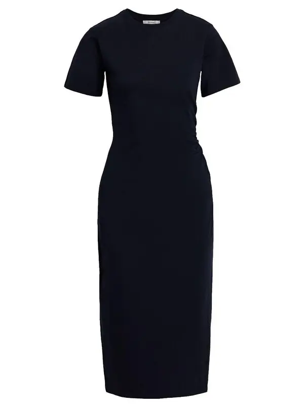 FRAME Cotton-jersey Midi T-shirt Dress - Navy