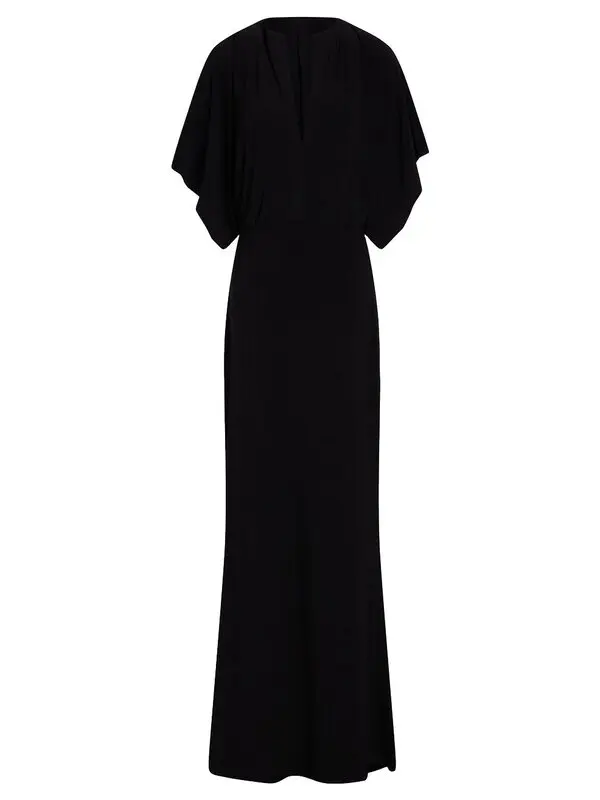 Norma Kamali Obie Stretch-jersey Maxi Dress - Black