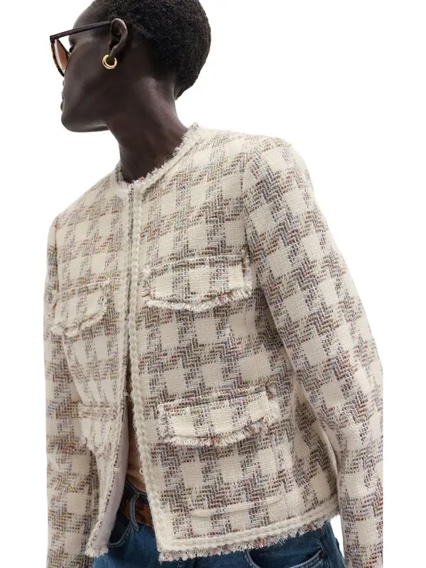 ME+EM Tweed Jacket - Cream Multi