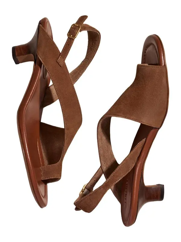 ME+EM Toe Loop Heeled Sandals - Tan