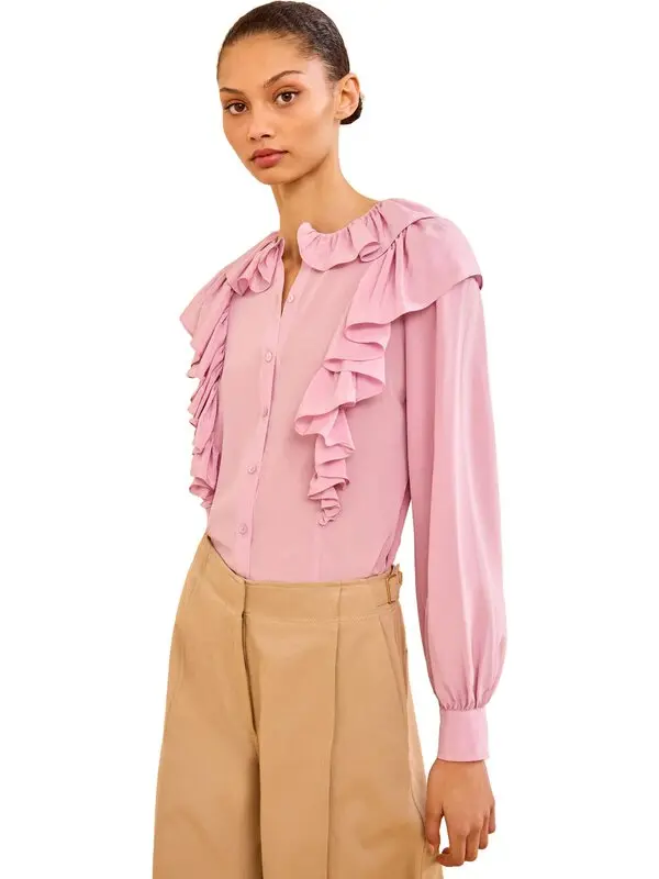 Ulla Johnson Ellie Silk Blouse - Aster