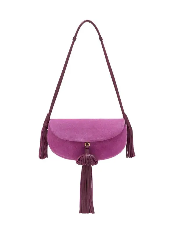 Ulla Johnson Paloma Tassel Flap Bag - Orchid