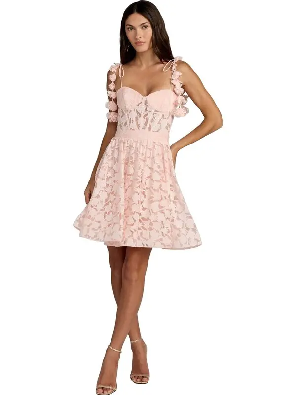 Mac Duggal Floral Mini Dress - Blossom Pink
