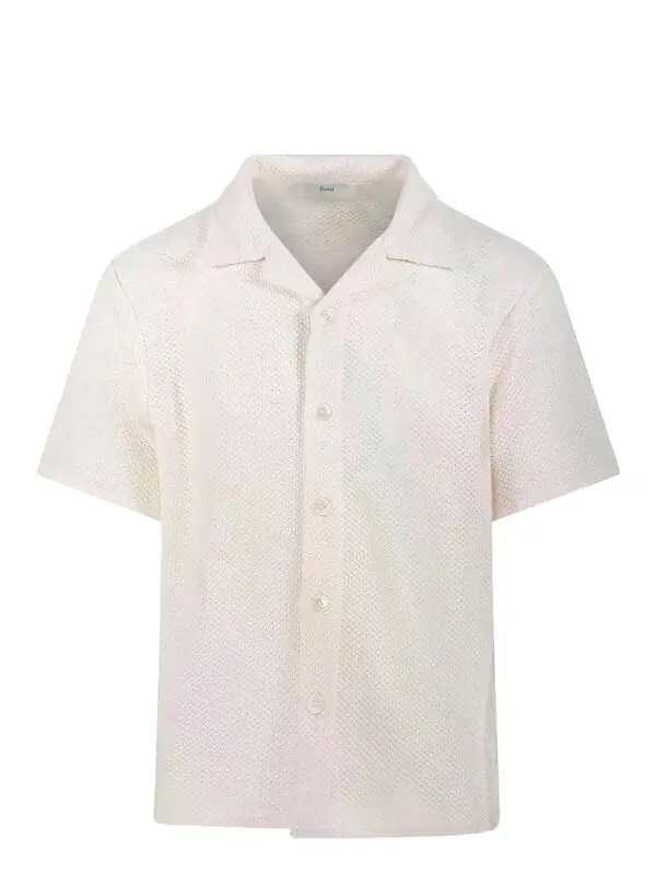DUNST Buttoned Short-sleeve Shirt - Neutrals