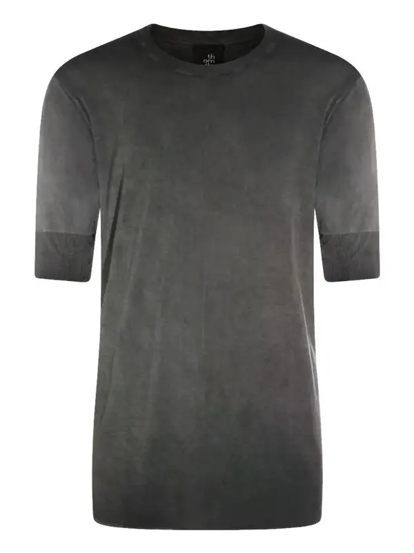 THOM KROM Ribbed-panel T-shirt - Grey