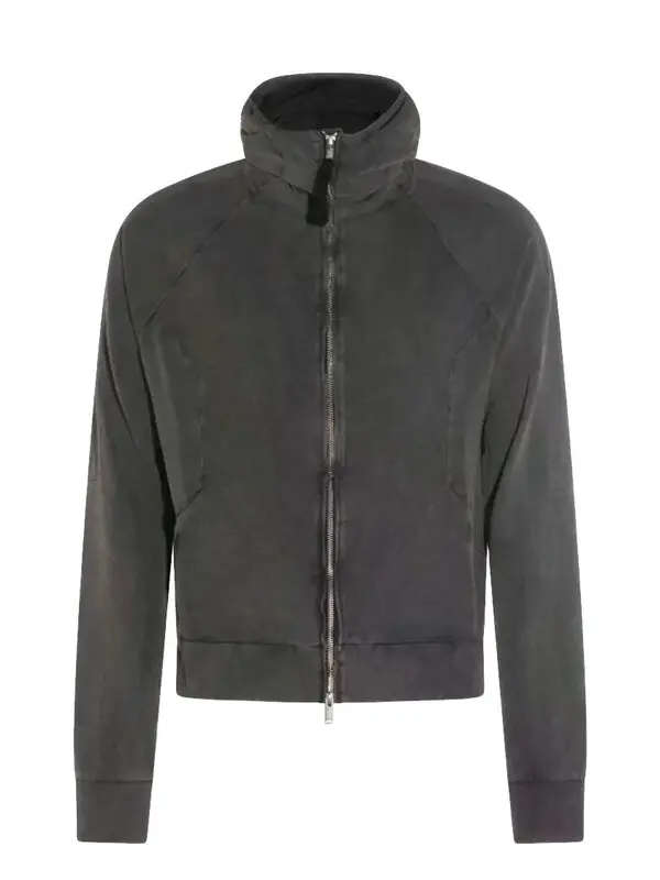 THOM KROM Hooded Zip Up - Grey