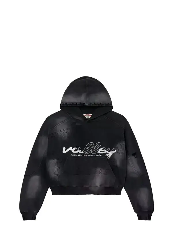 VALE FOREVER Hooded Graphic Print Sweatshirt - Black